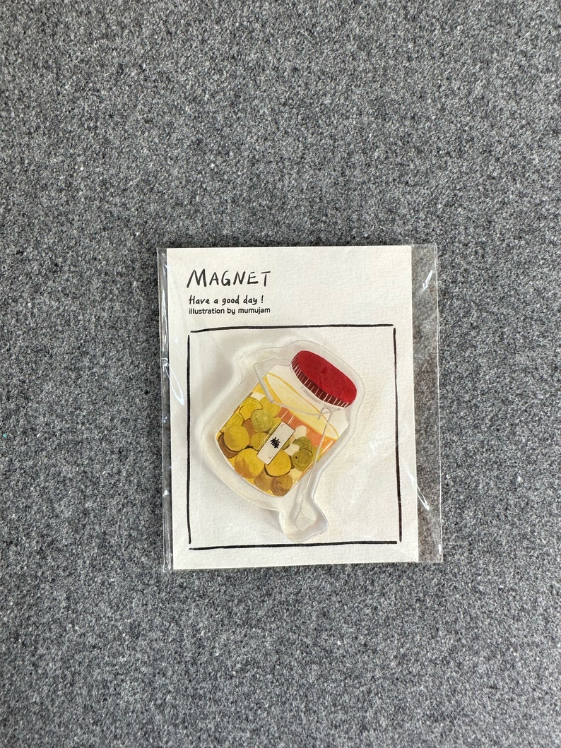 Artistic Illustrated Acrylic Magnet Pickles, Creative Magnet, Fridge ...