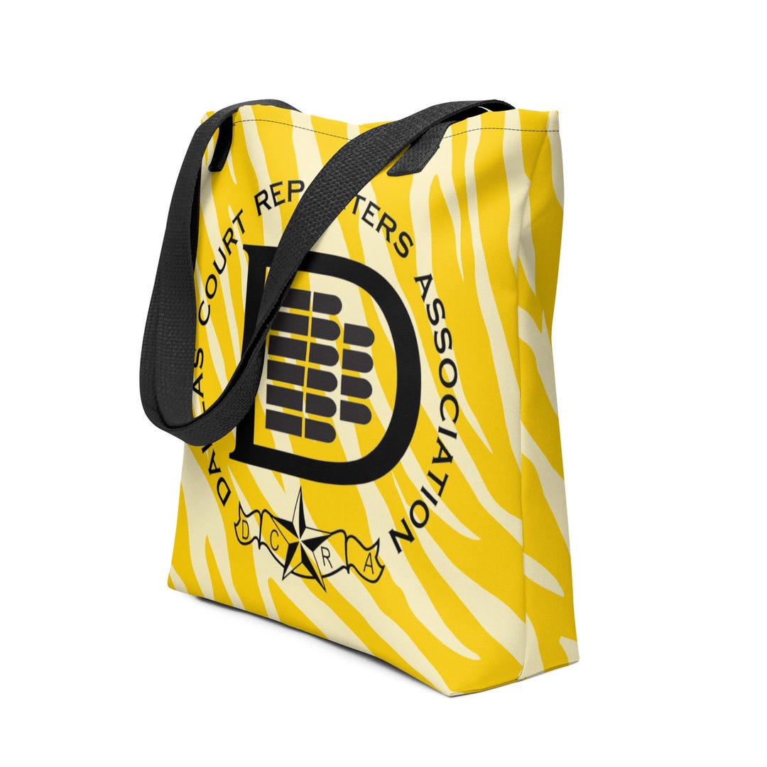 DCRA Steno Tote Bag yellow Zebra Print - Etsy