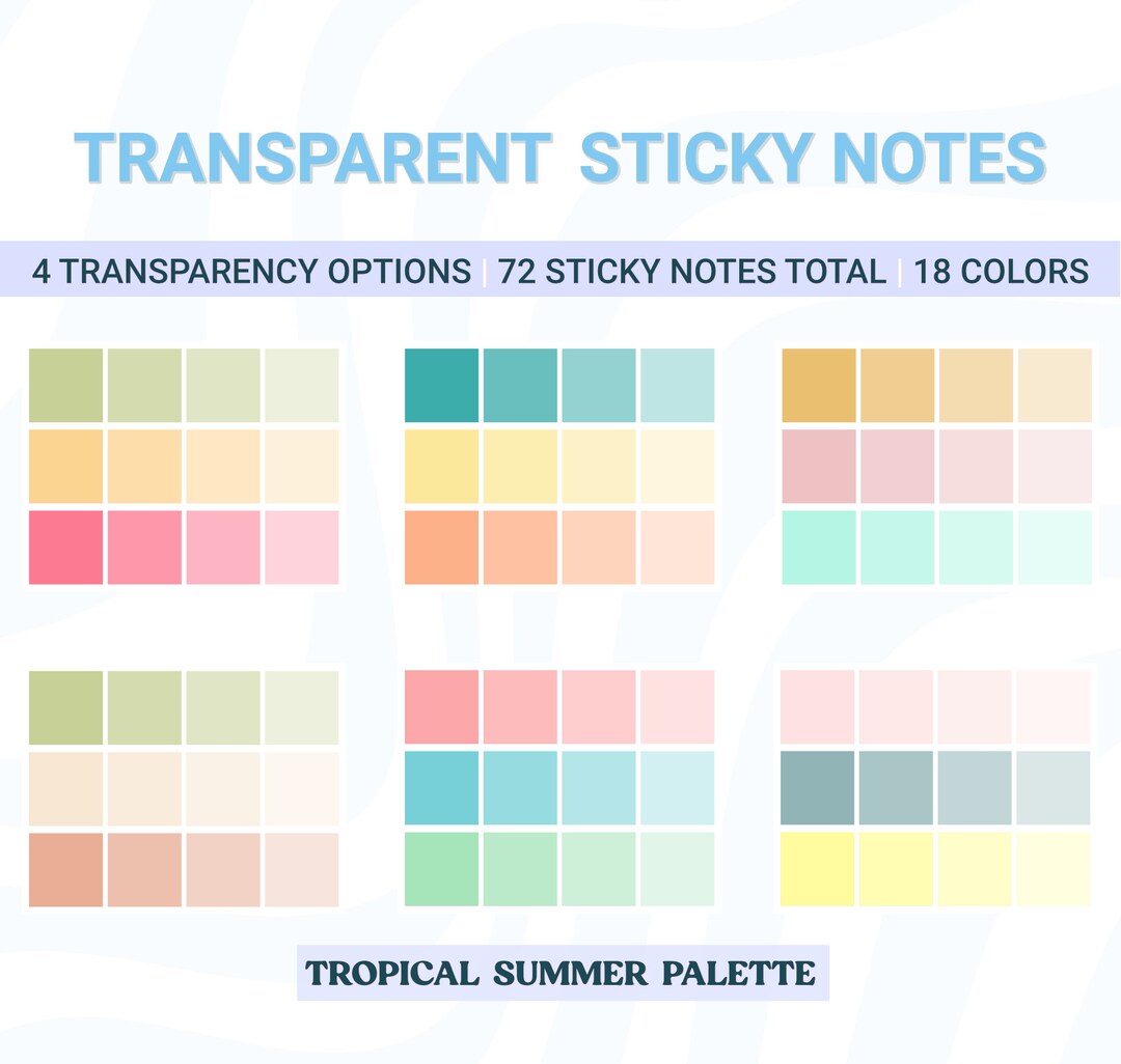 Goodnotes Transparent Digital Sticky Notes for Digital Planning and ...