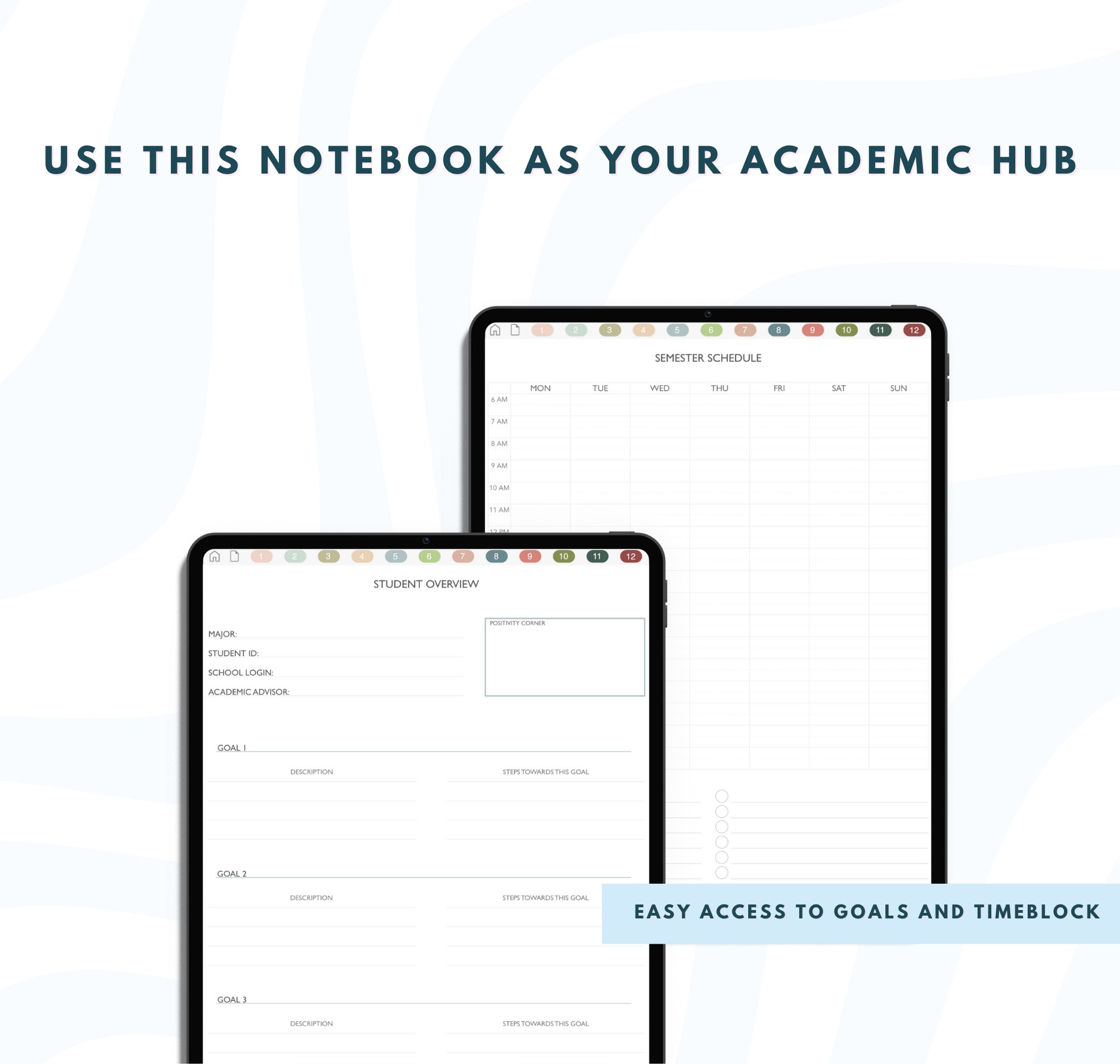 Goodnotes Student Digital Notebook Hyperlinked Notes Templates, Planner ...