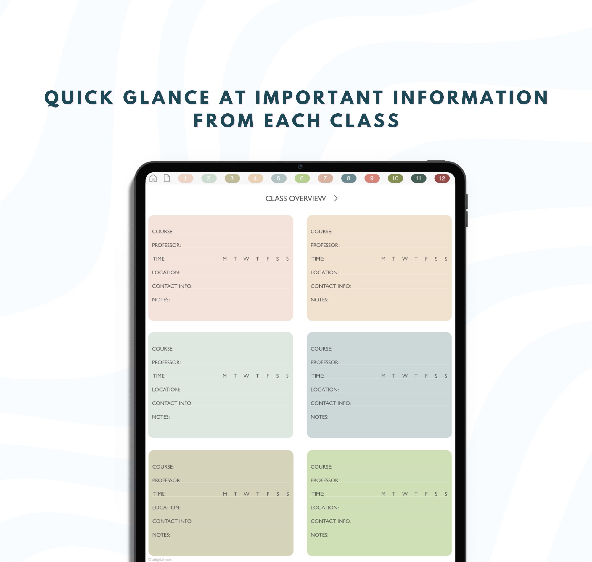Goodnotes Student Digital Notebook Hyperlinked Notes Templates, Planner ...