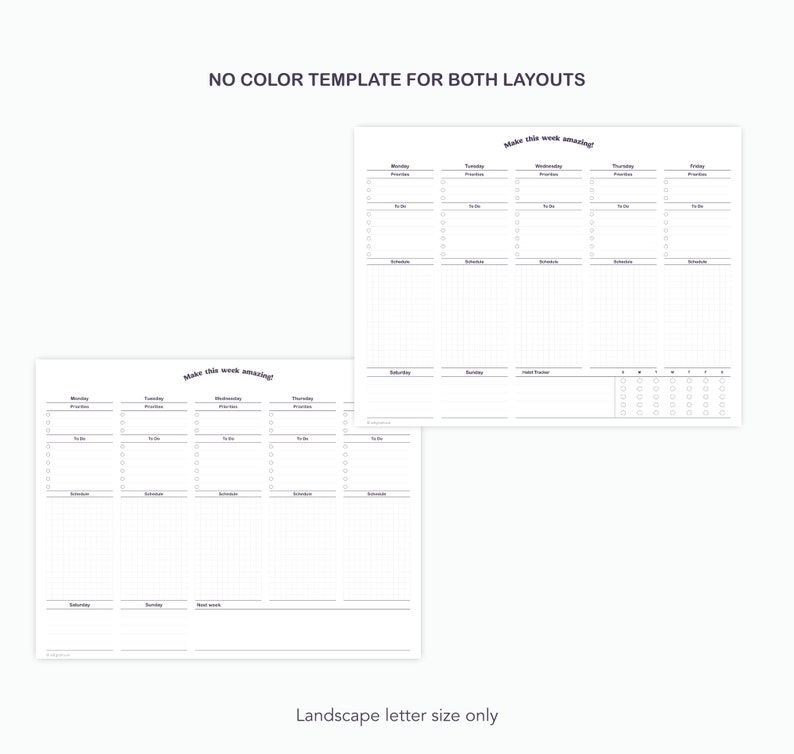 Confetti Weekly Planner Printable: Undated Schedule Template (digital ...