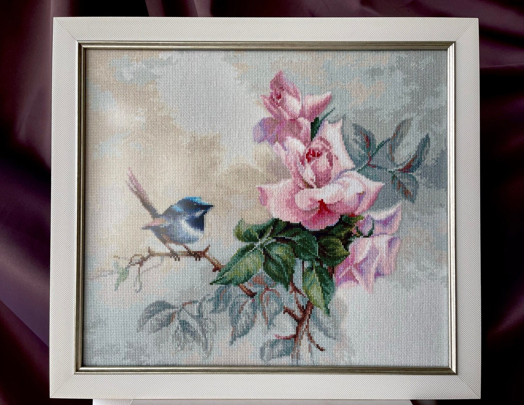 Finished Cross Stitch Picture With Frame | Handmade Gifts | Wall Decor ...