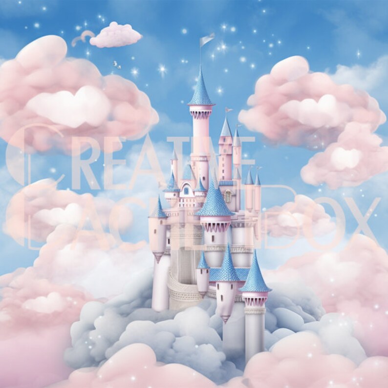 Princess Backdrop, Fairy Tale Backdrop, Cloud Background, Once Upon a ...