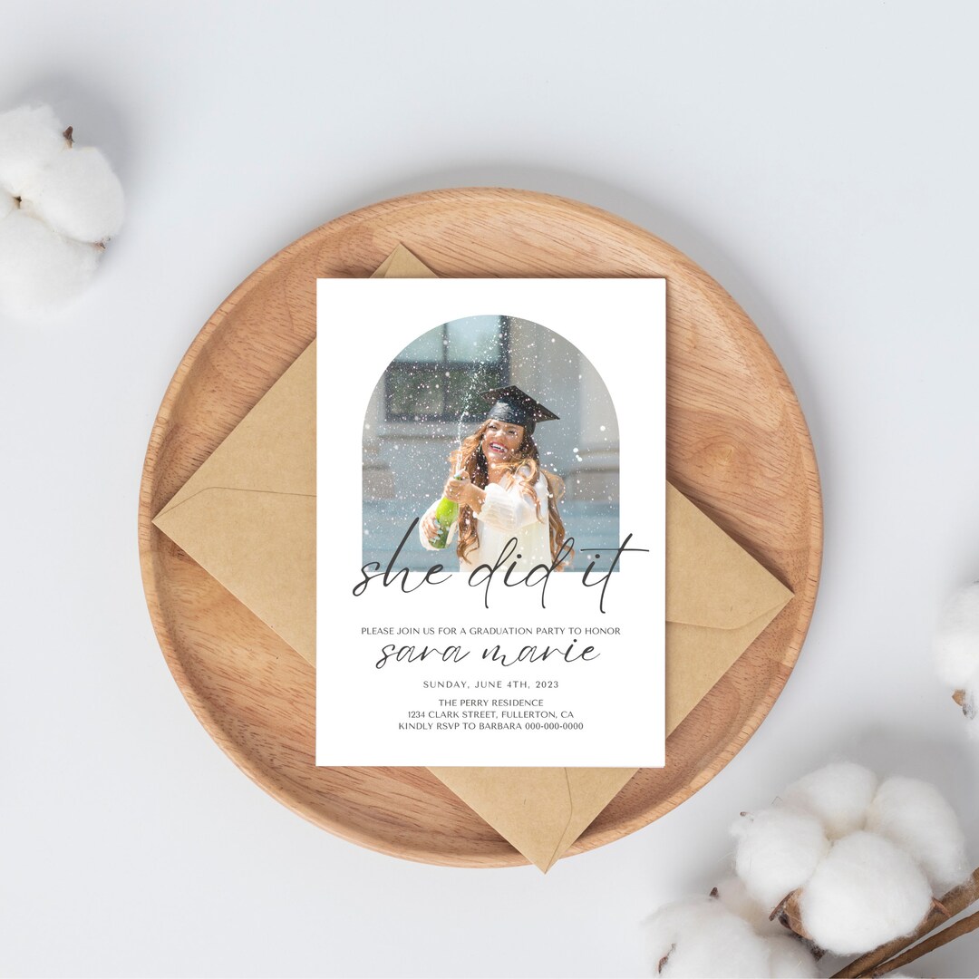 Minimalist Graduation Party Invitation Announcement - Etsy