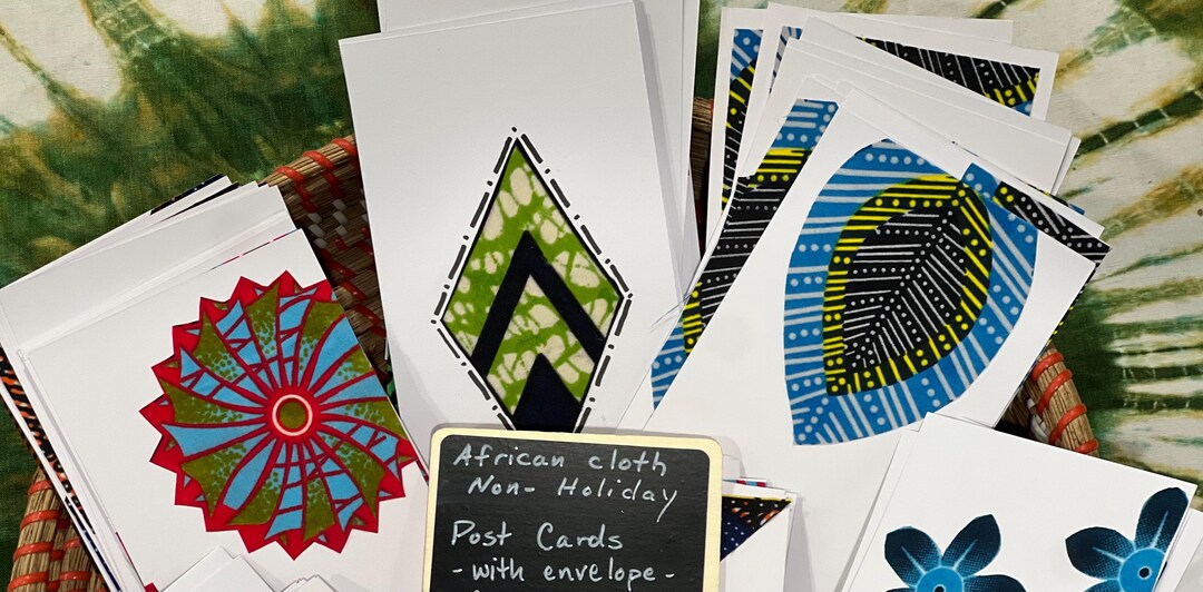 African Fabric Greeting Cards With Envelopes - Etsy