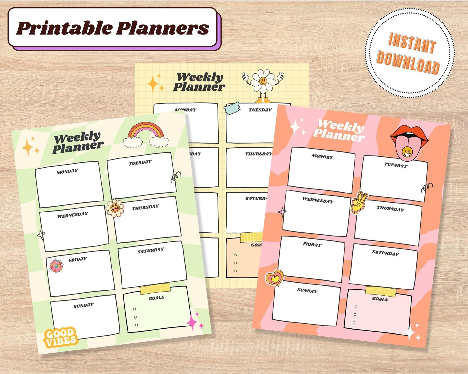 PRINTABLE Weekly Planner Bundle | Printable Planner | Instant Download ...