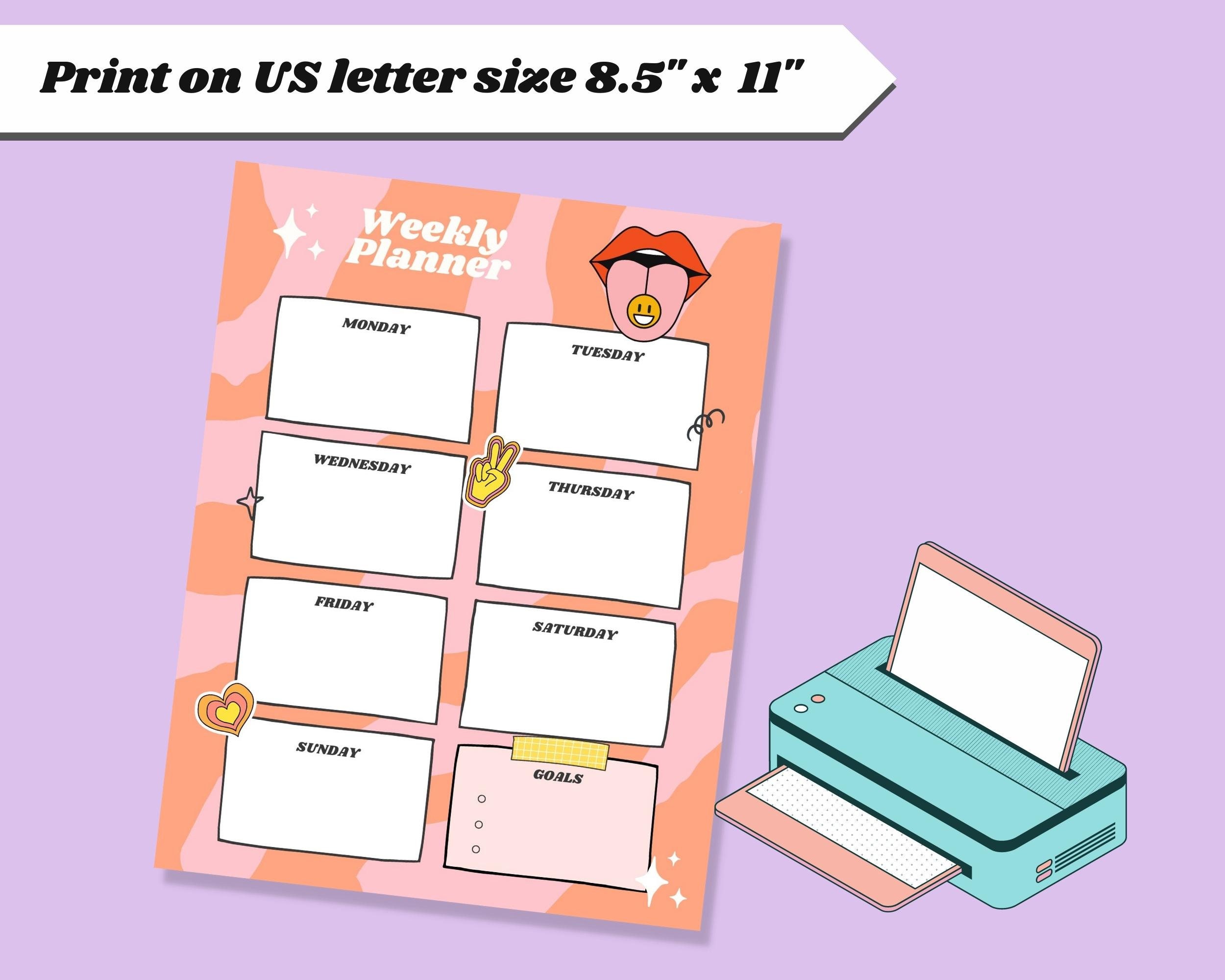 PRINTABLE Weekly Planner Bundle Printable Planner Instant Download ...