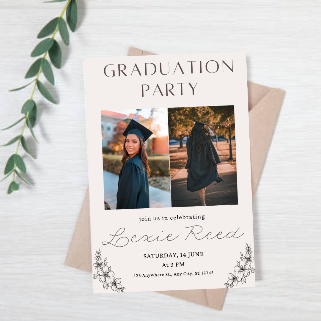 Graduation Invitation Graduation Party Invite Graduation Card - Etsy