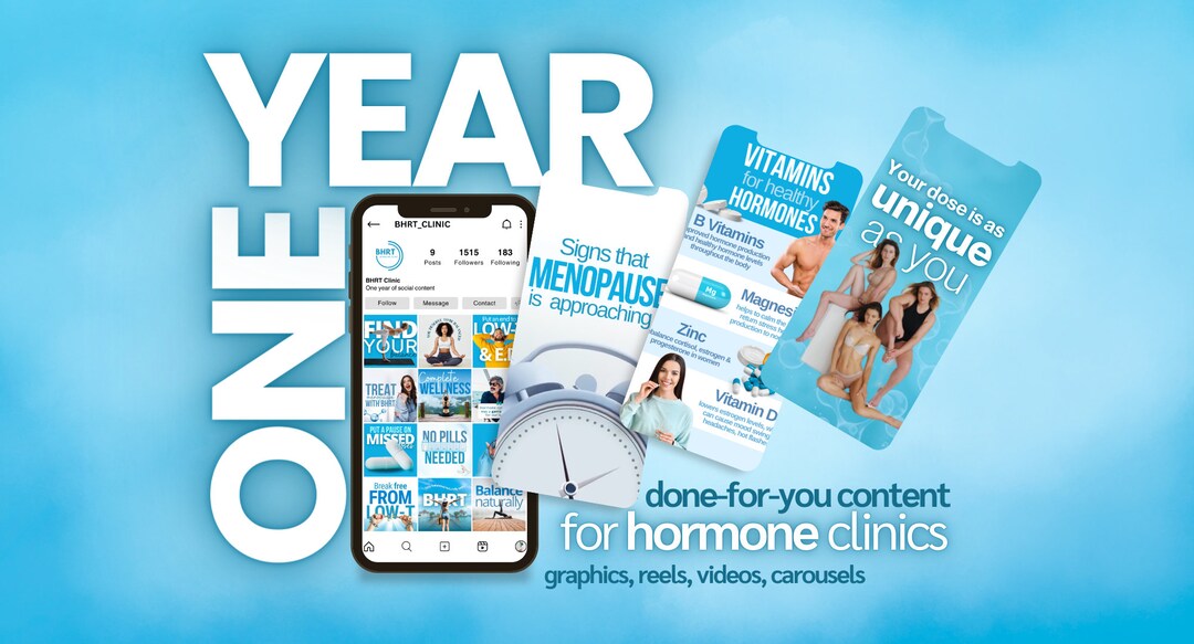 161 Reels & Posts for Hormone Clinics | Instagram Reel Template BHRT ...