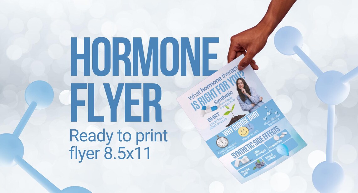 Flyer for Hormone Replacement Therapy Clinics | Printable Marketing ...