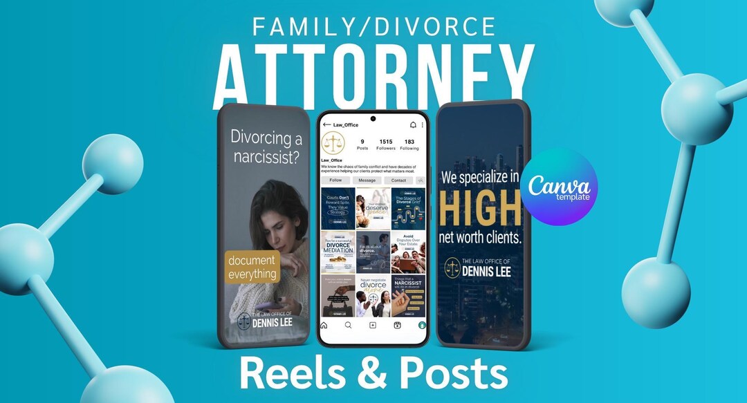 40 Reels for Family Lawyers | Divorce Attorney Instagram Template ...