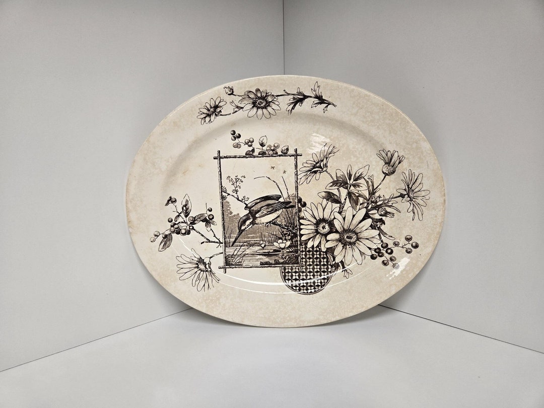 Vintage Charles & Harold Tunstall Kingfisher Plate Antique Porcelain ...