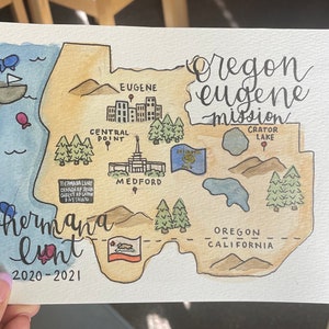 Custom Mission Map | LDS Mission | Elder Sister Missionary | Keepsake ...