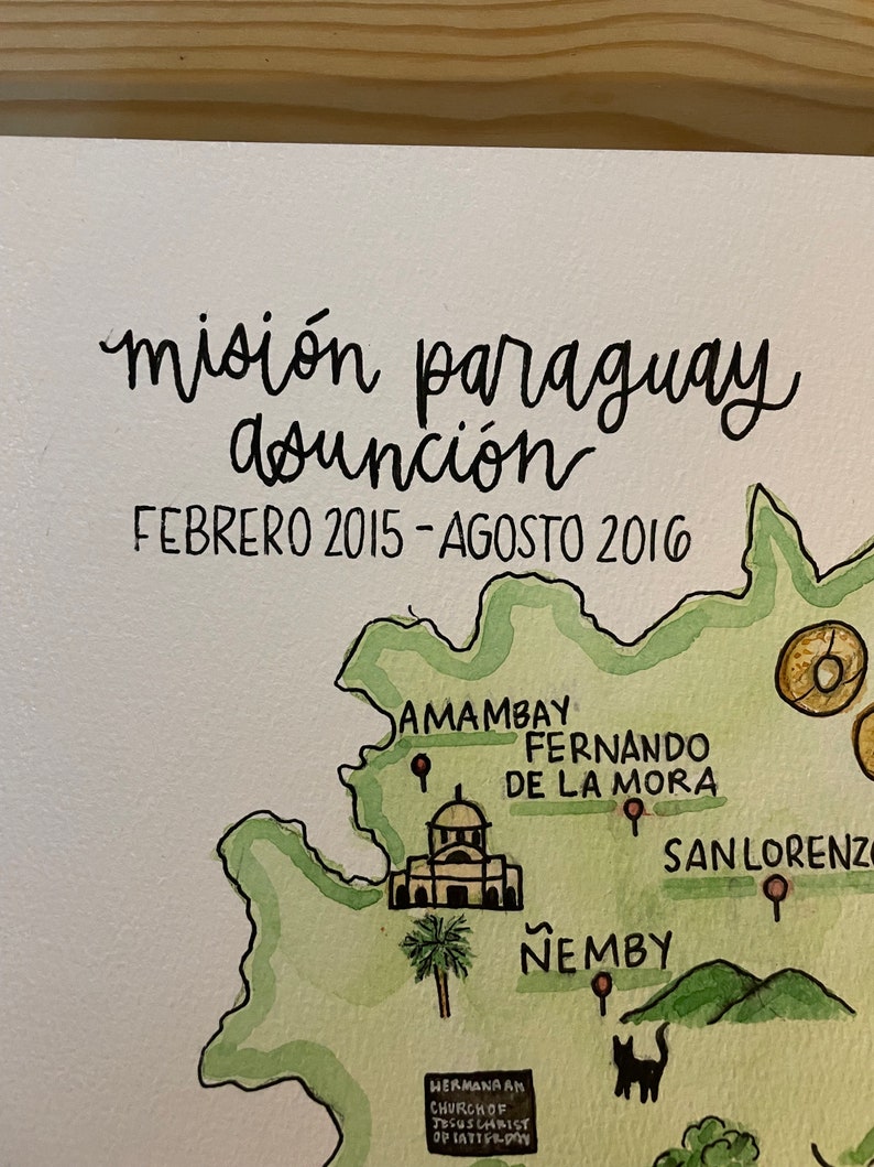 Custom Mission Map | LDS Mission | Elder Sister Missionary | Keepsake ...