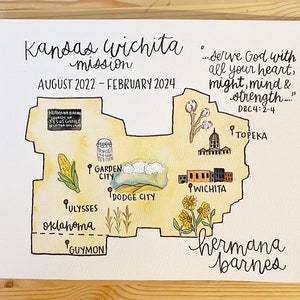 Custom Mission Map | LDS Mission | Elder Sister Missionary | Keepsake ...