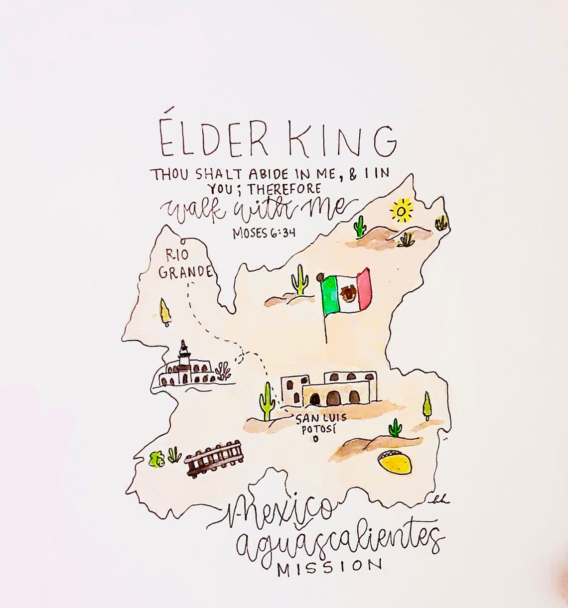 Custom Missionary Map LDS Mission Elder Sister Missionary Keepsake ...