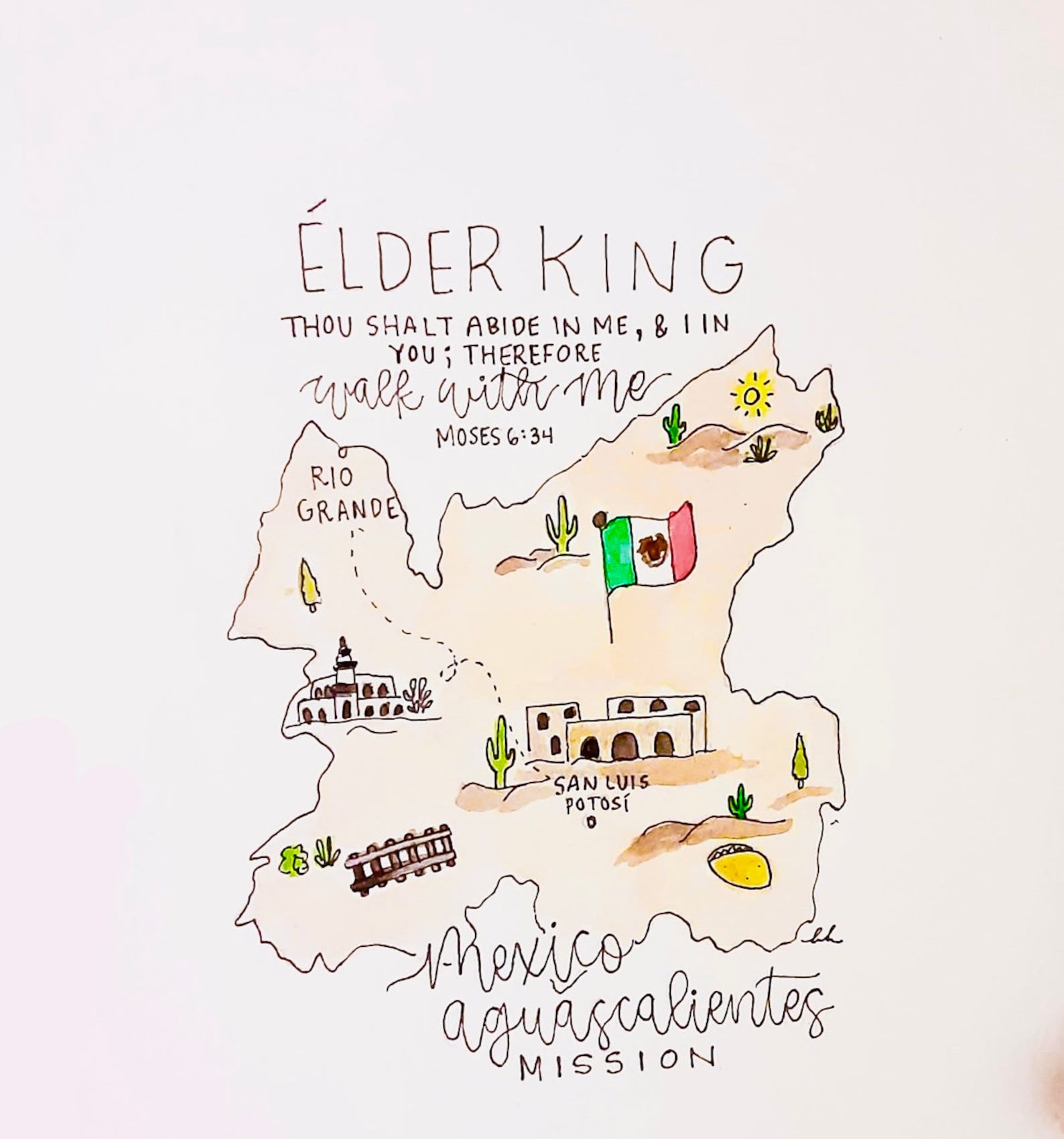 Custom Missionary Map LDS Mission Elder Sister Missionary Keepsake ...