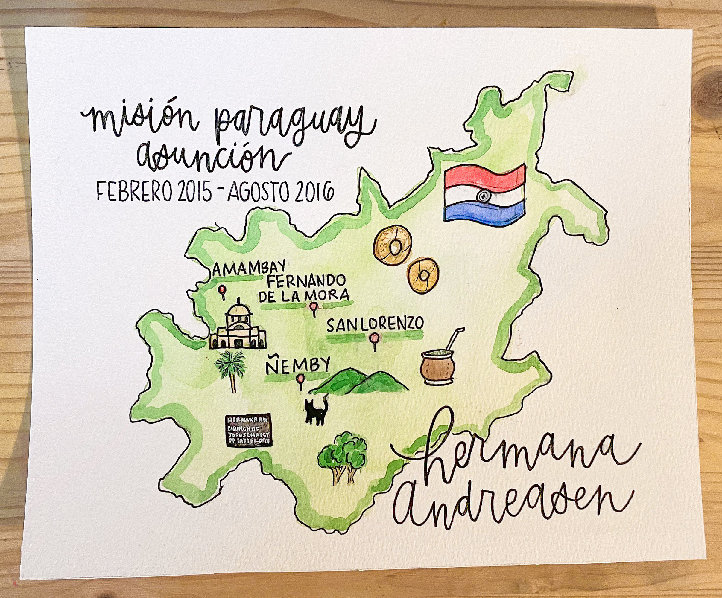 Custom Mission Map | LDS Mission | Elder Sister Missionary | Keepsake ...