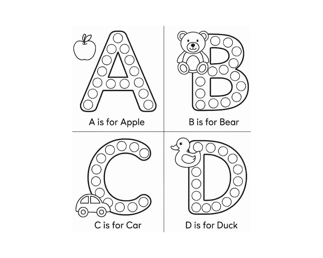 ABC Dot Marker Printable | Alphabet Tracing Worksheets (PDF Download - Etsy