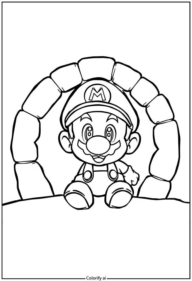 The Legendary Hero Super Mario Adventure Coloring Book, 20 Printable ...