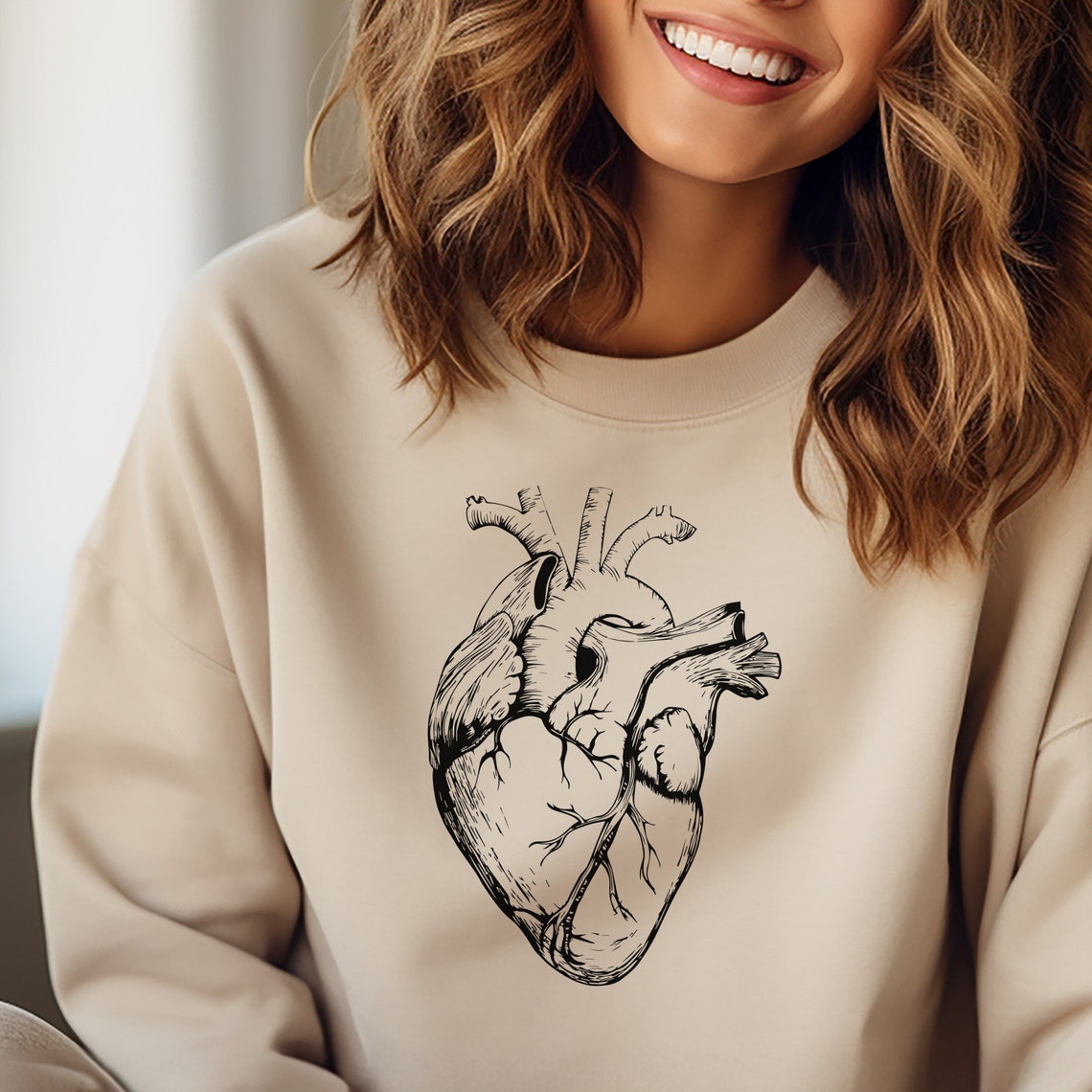 Anatomy Heart Sweatshirt, Cardiology Student Shirt, Medical ...