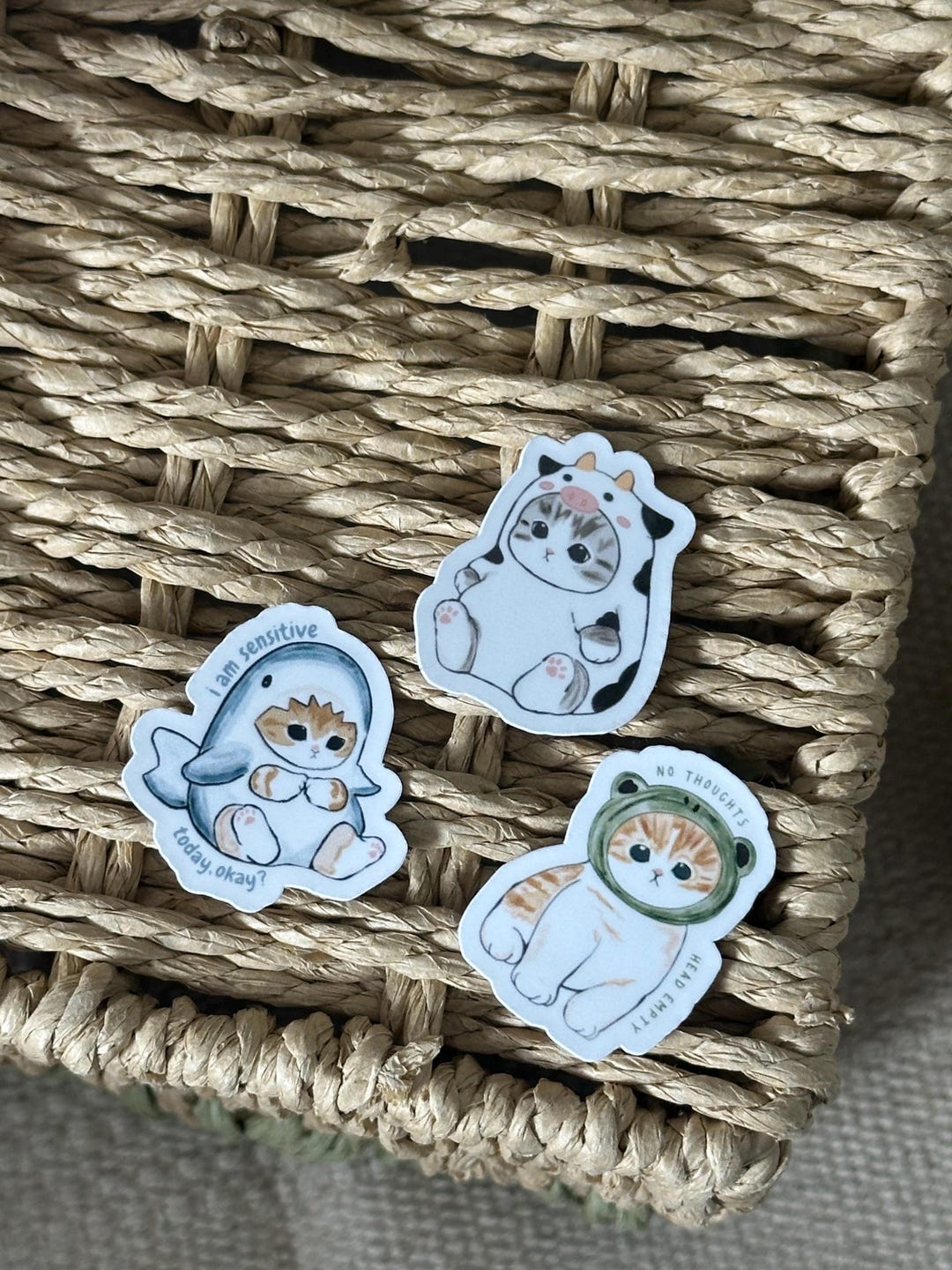 Mofusand Cat Sticker Trio Mini Set | Cute Waterproof Vinyl Stickers ...