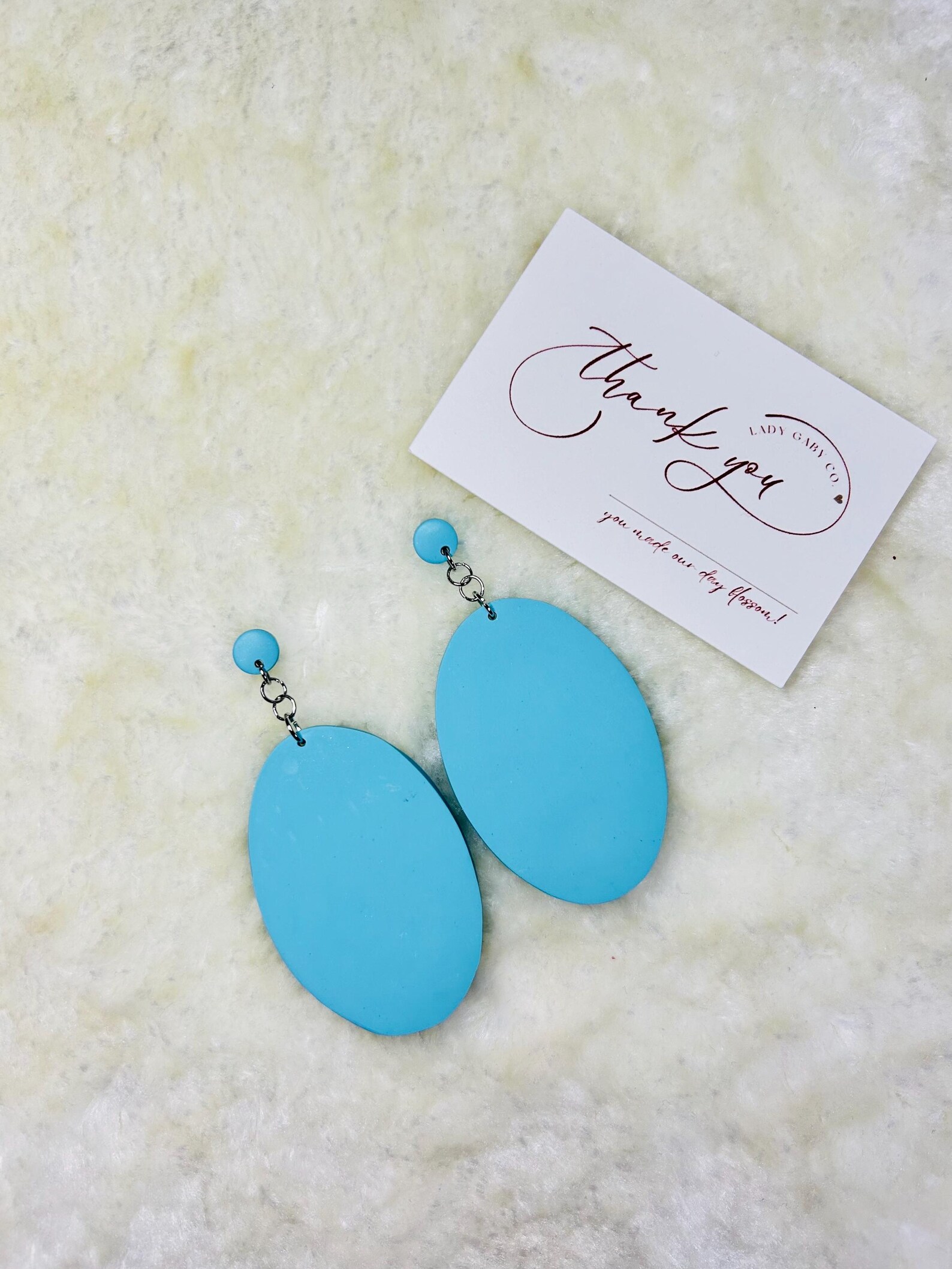 Momo Ayase Earrings Dandadan Anime Dandadan Inspired Turquoise Oval ...