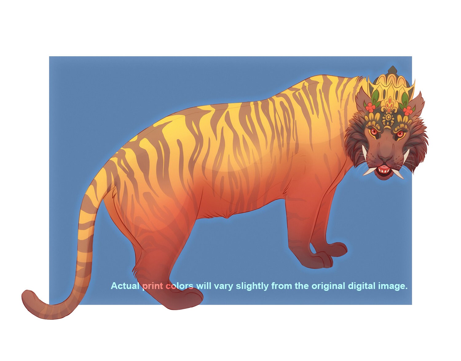 Barong Masked Tiger Fantasy Sticker Waterproof Die-cut - Etsy
