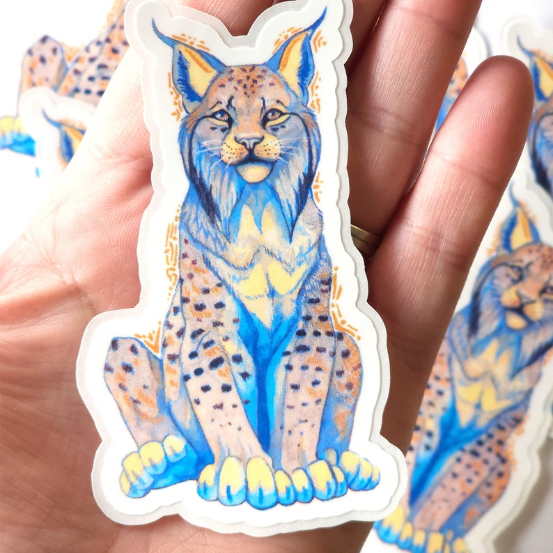 Lynx Die Cut Decal Watercolor Animal Sticker Waterproof - Etsy