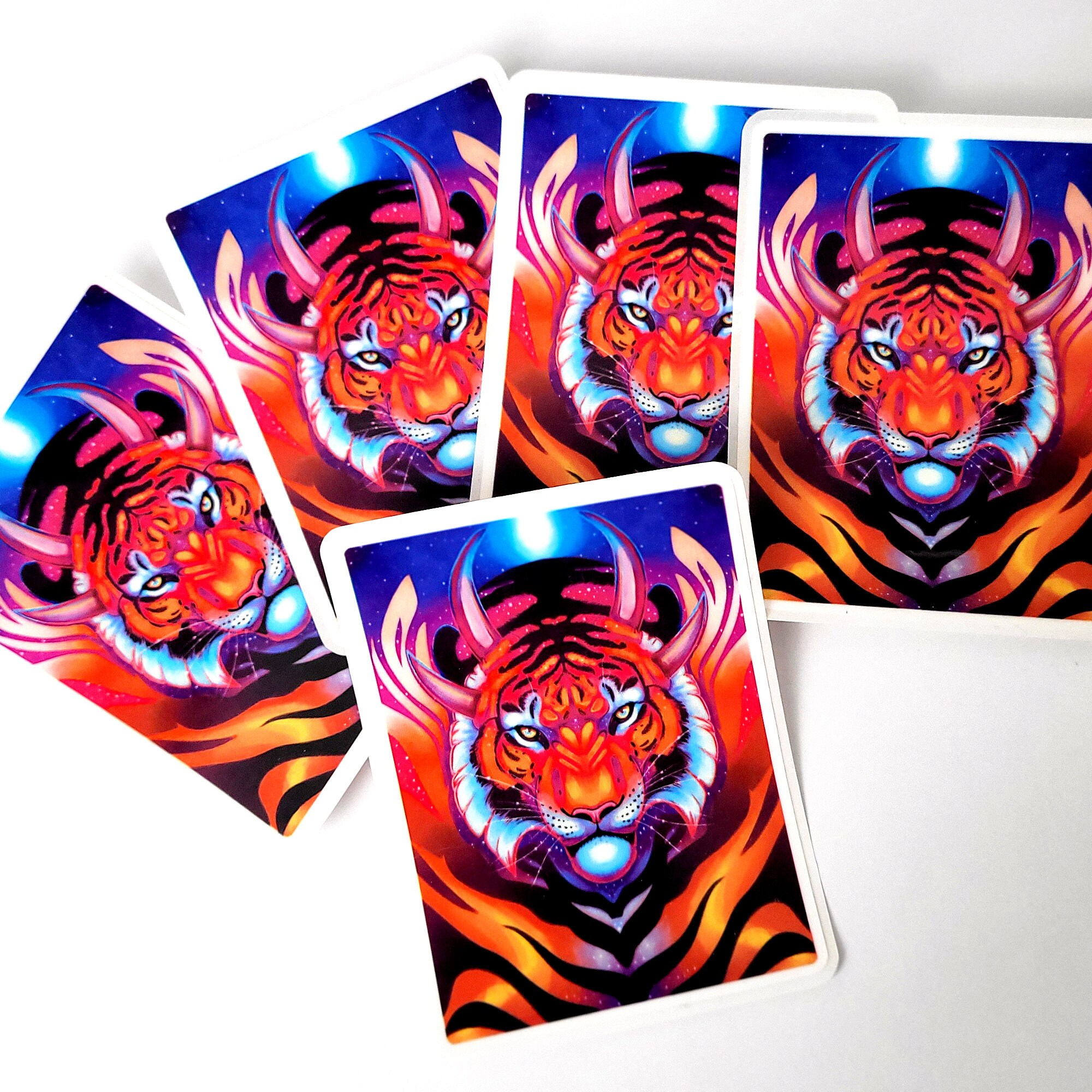 Space Tiger Die Cut Decal Animal Sticker Waterproof Big Cat Art DA-0008 ...