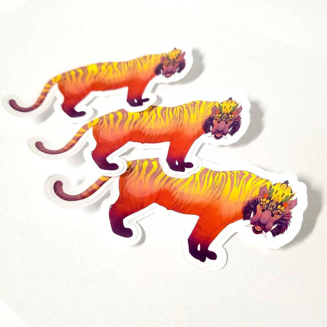 Barong Masked Tiger Fantasy Sticker Waterproof Die-cut Bali Inspired DA ...