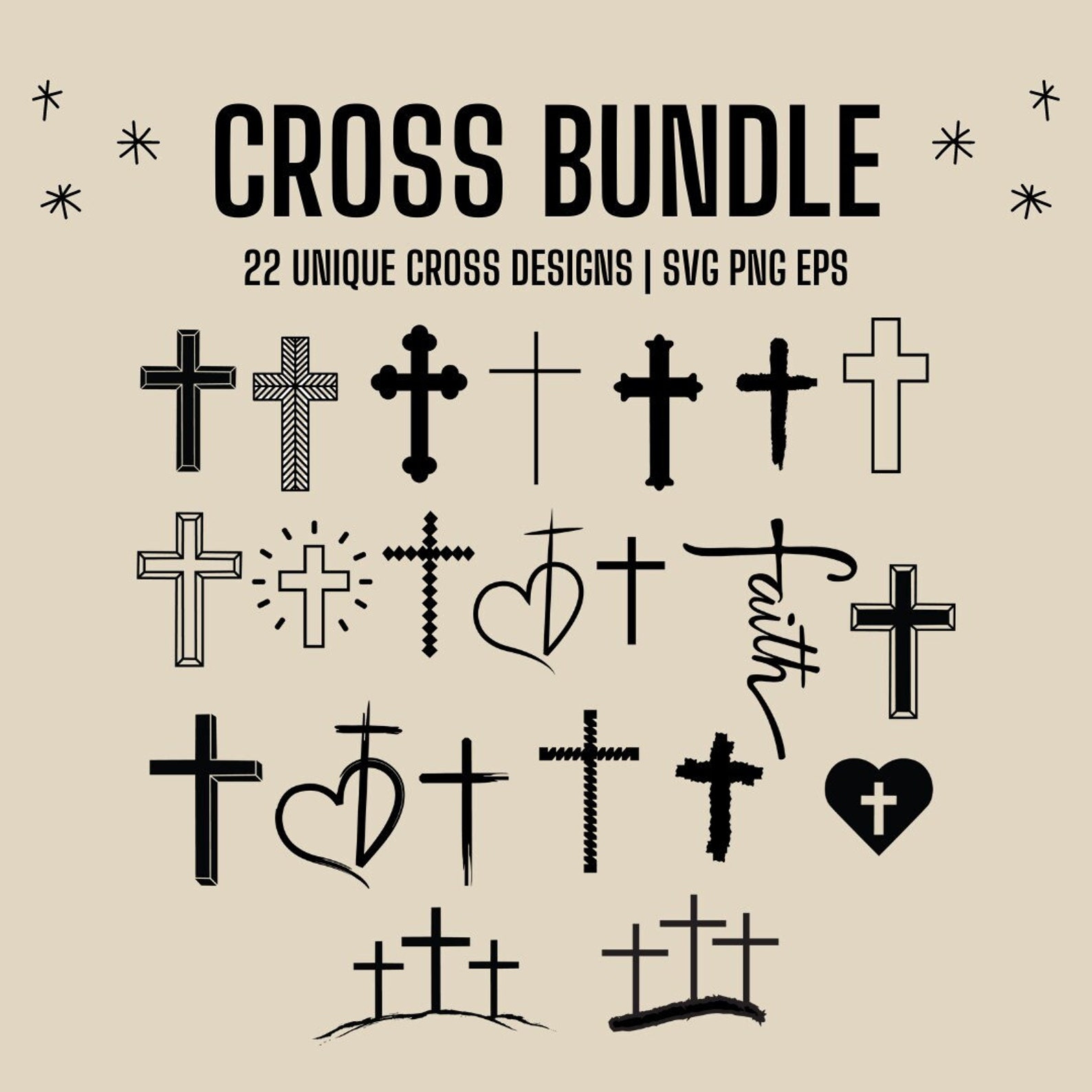 Cross Svg Bundle - Cross Svg, Love Svg, Easter Svg, Cross Cut Files ...