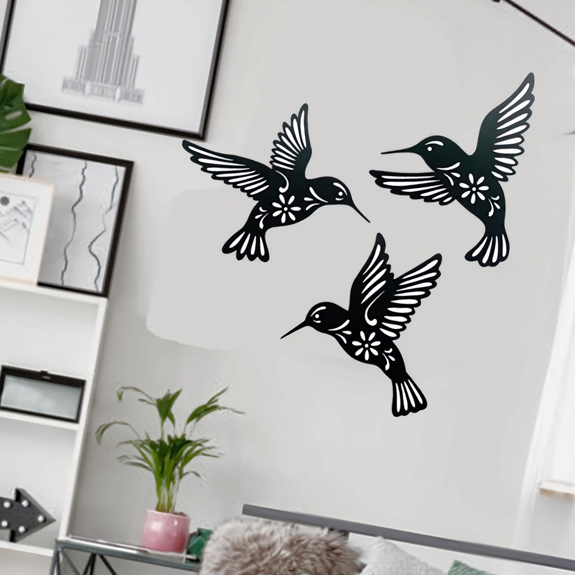 Hummingbird Metal Art Home and Garden Wall Decoration - Etsy Canada