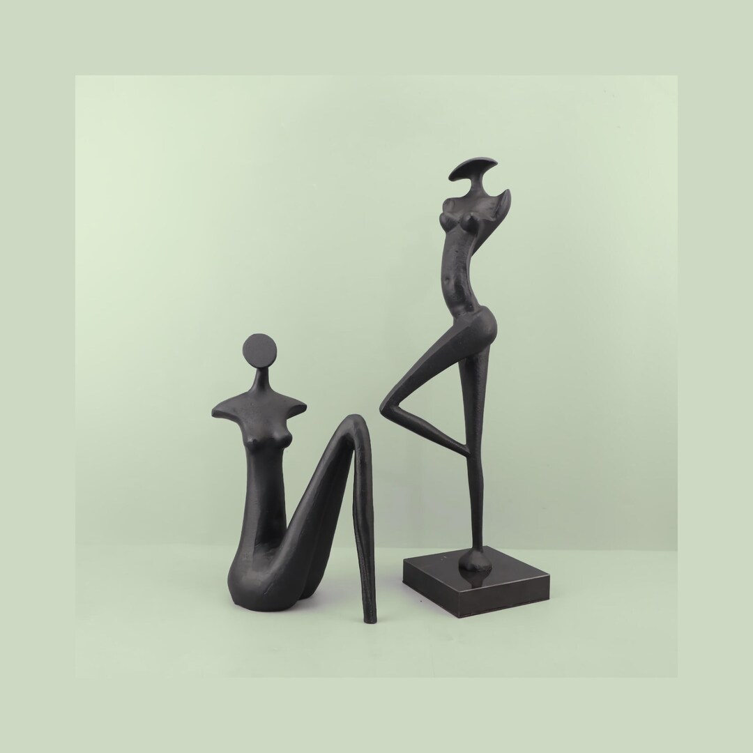 Female Form Metal Art Statues. Feminine Beauty Standing and - Etsy