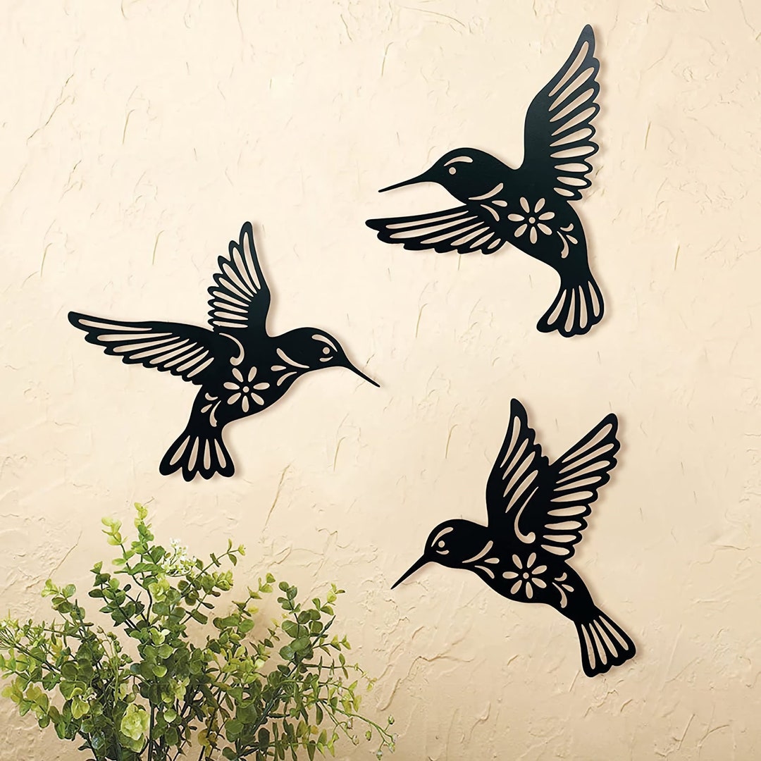 Hummingbird Metal Art, Home and Garden Wall Decoration, Wildlife Lover ...