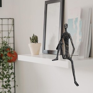 Three Abstract Human Metal Figurines, Metal Art Sculpture Statue ...