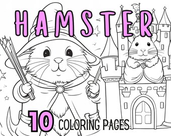 Printable Hamster Coloring Placemat, Pet, Personalized, Digital File ...