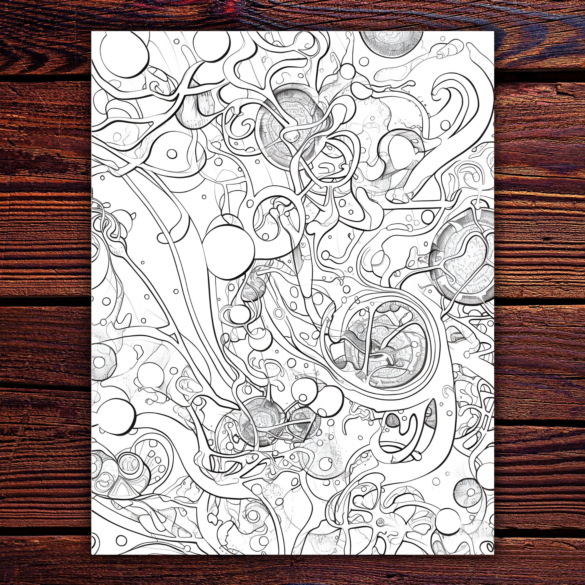 Adult Abstract Coloring Pages 35 Unique Pages Inspired by - Etsy