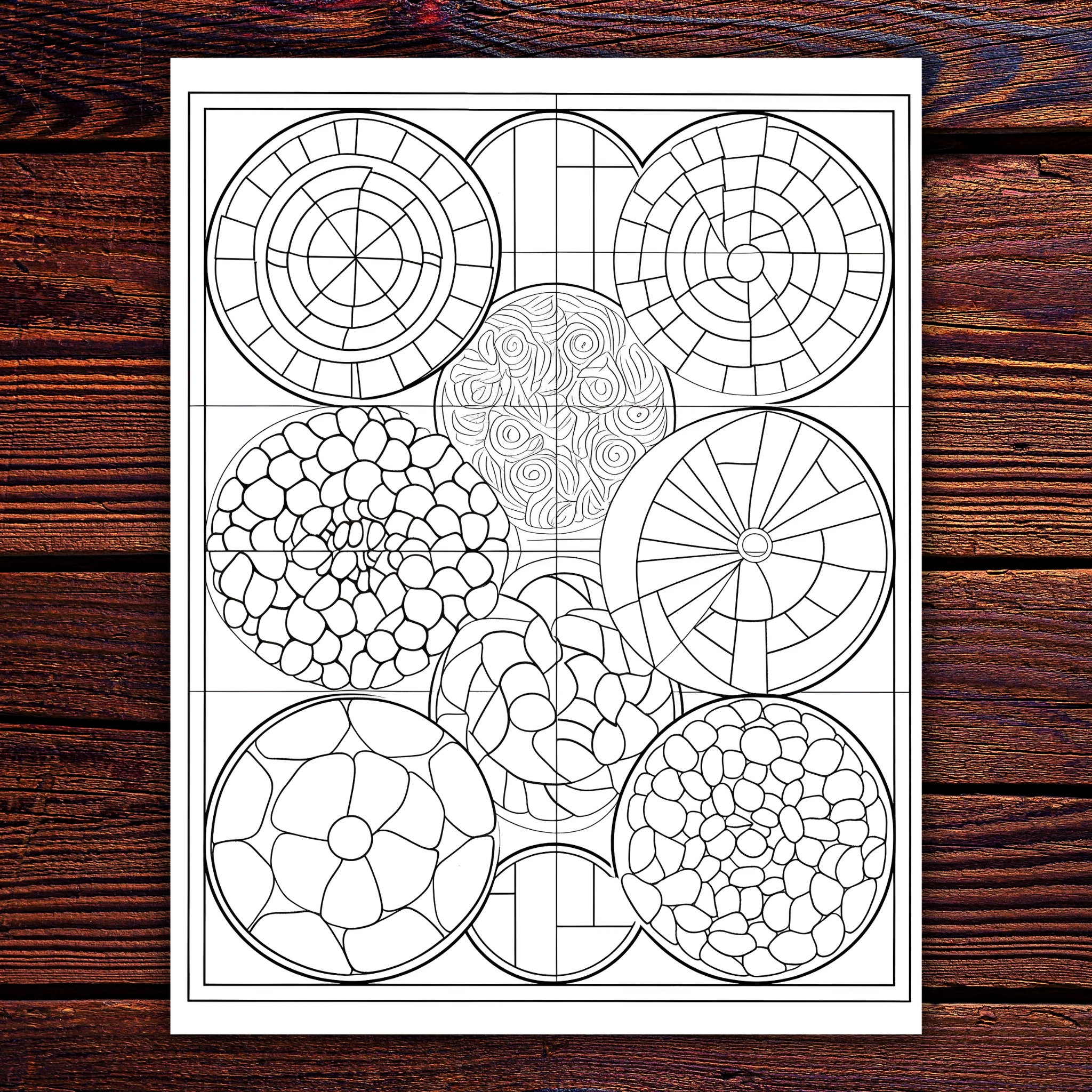 Adult Abstract Coloring Pages 35 Unique Pages Inspired by - Etsy