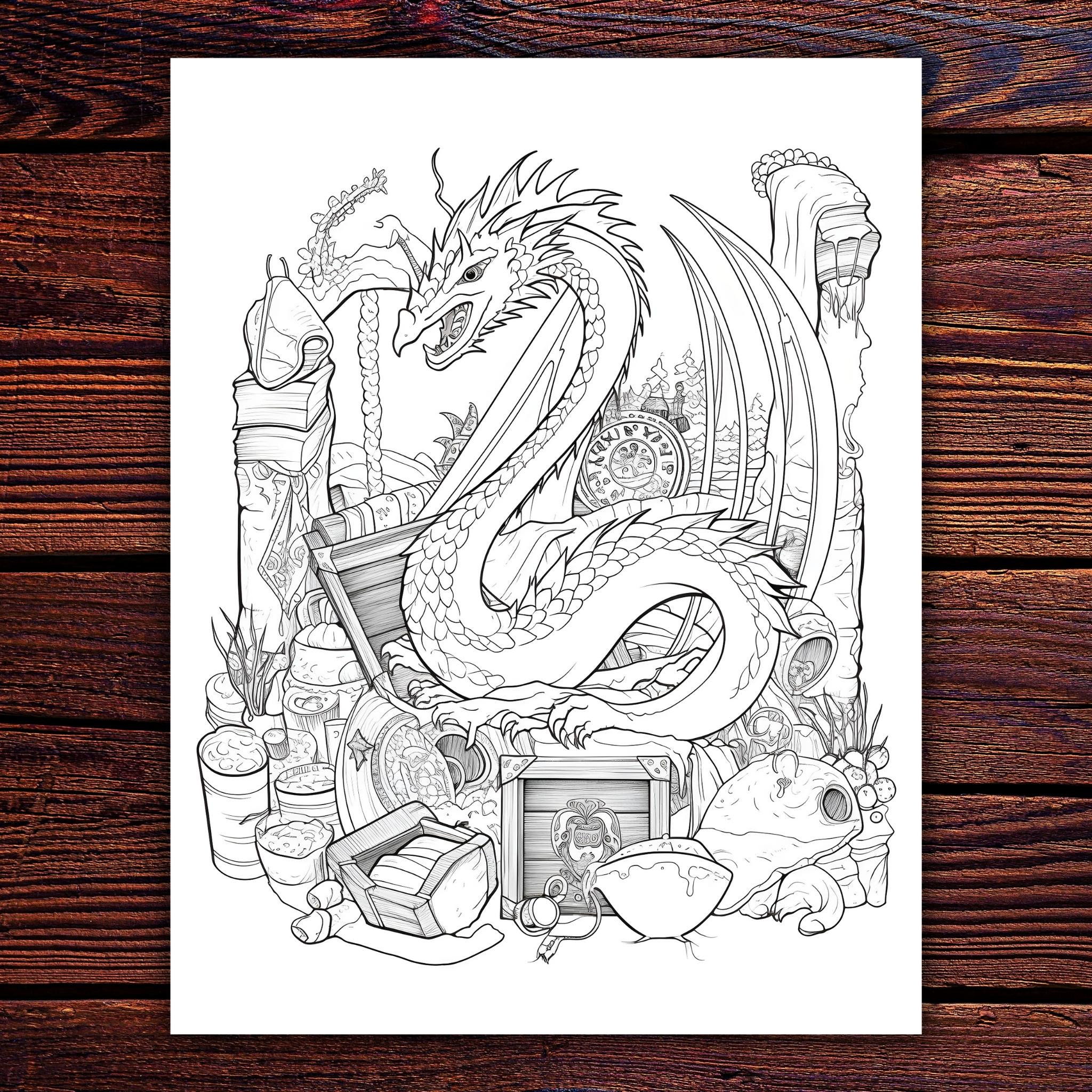 Coloring Pages for Kids Party Enchanted Forest Magical Creatures and ...