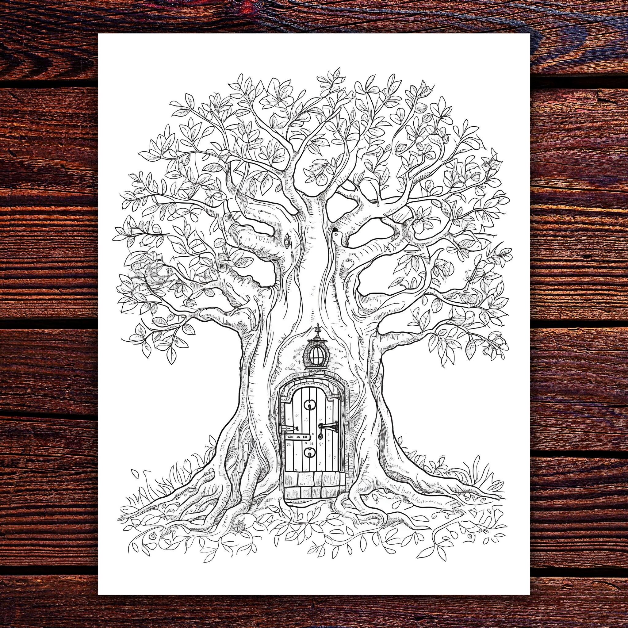 Coloring Pages for Kids Party Enchanted Forest Magical Creatures and ...