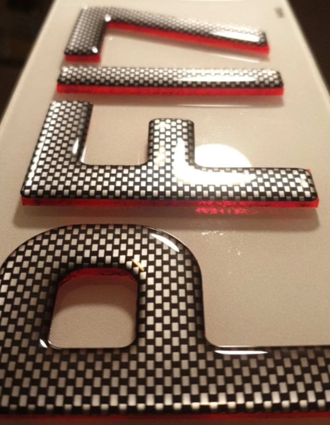 3mm Neon Red 4D With Carbon Gel Car Number Plates - Etsy