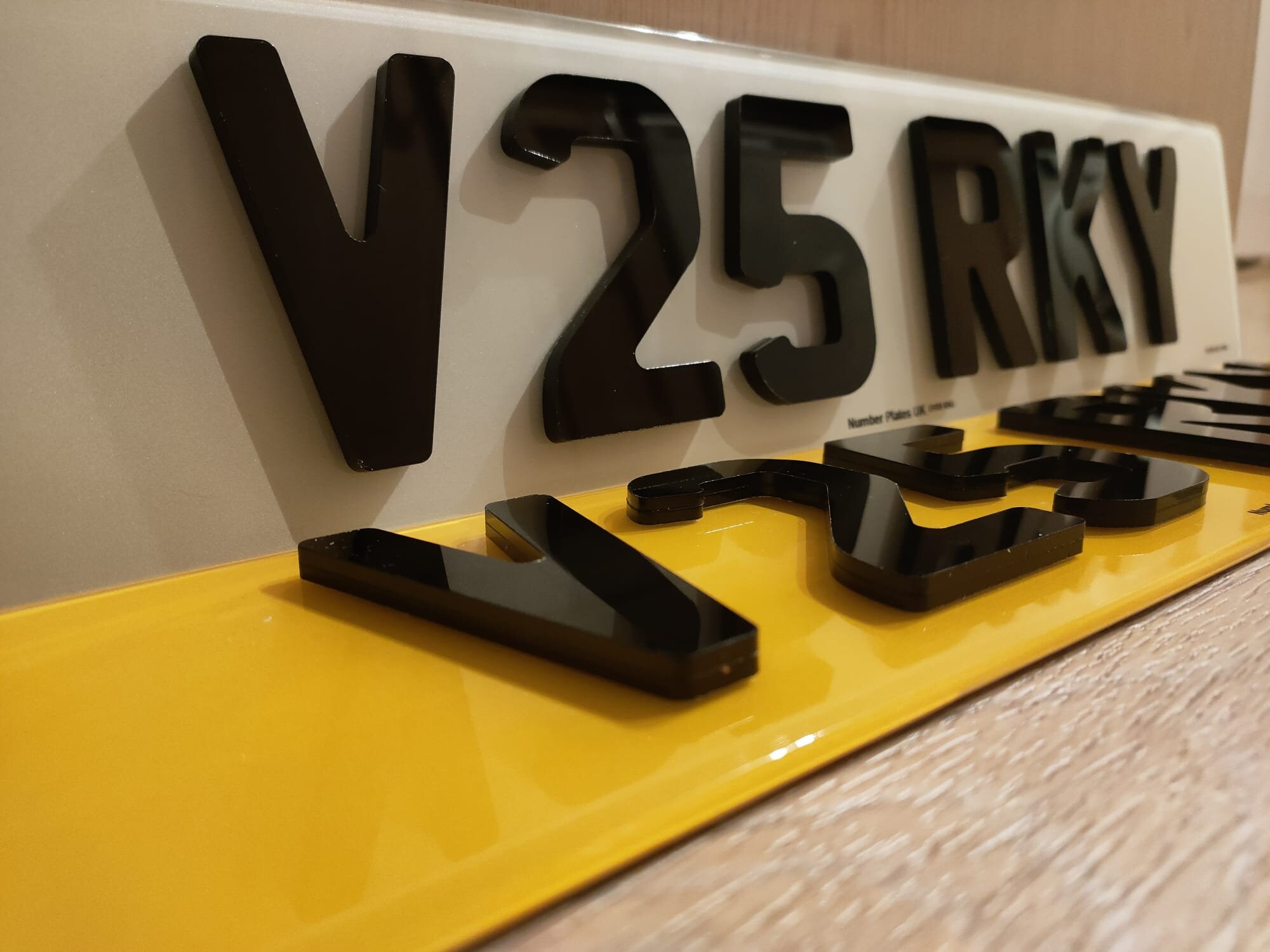 6mm Black 4D Laser Cut Car Number Plates - Etsy UK