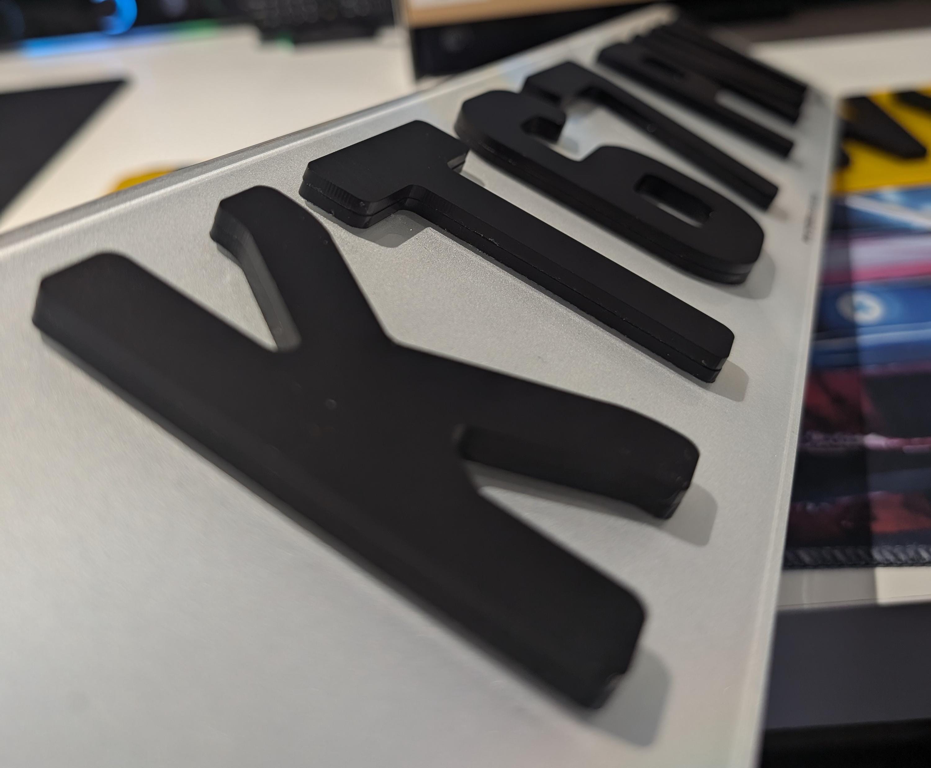 6mm Matte Black 4D Car Number Plates - Etsy UK