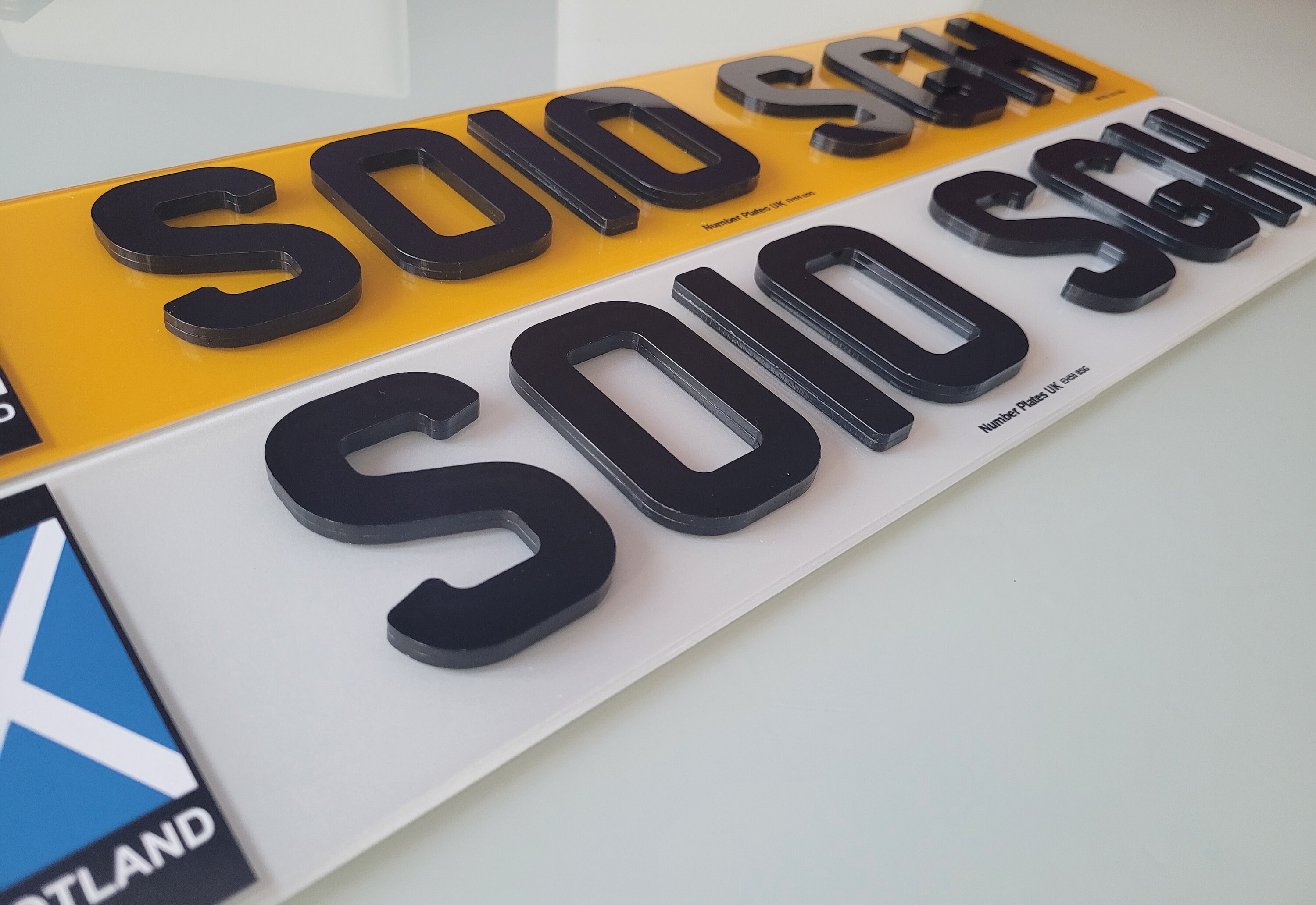 6mm Black 4D Laser Cut Car Number Plates - Etsy UK