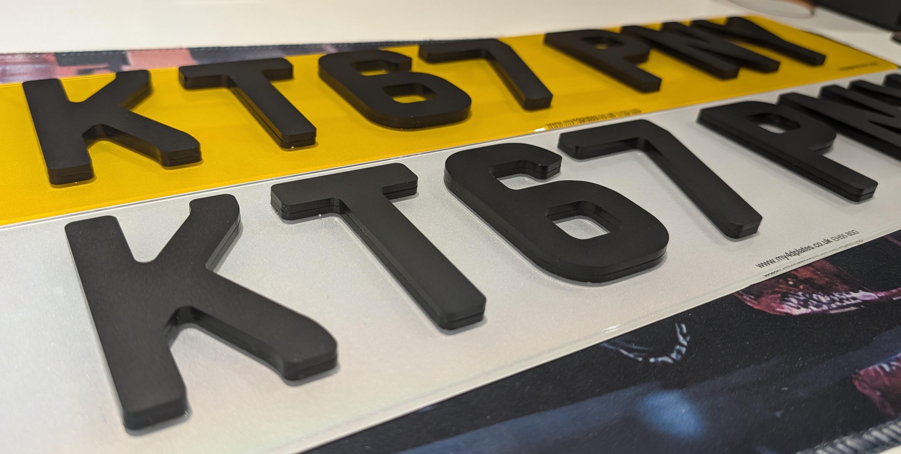 6mm Matte Black 4D Car Number Plates - Etsy UK