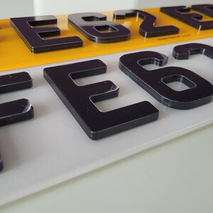 6mm Black 4D Laser Cut Car Number Plates - Etsy UK