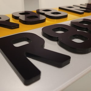 6mm Black 4D Laser Cut Car Number Plates - Etsy UK