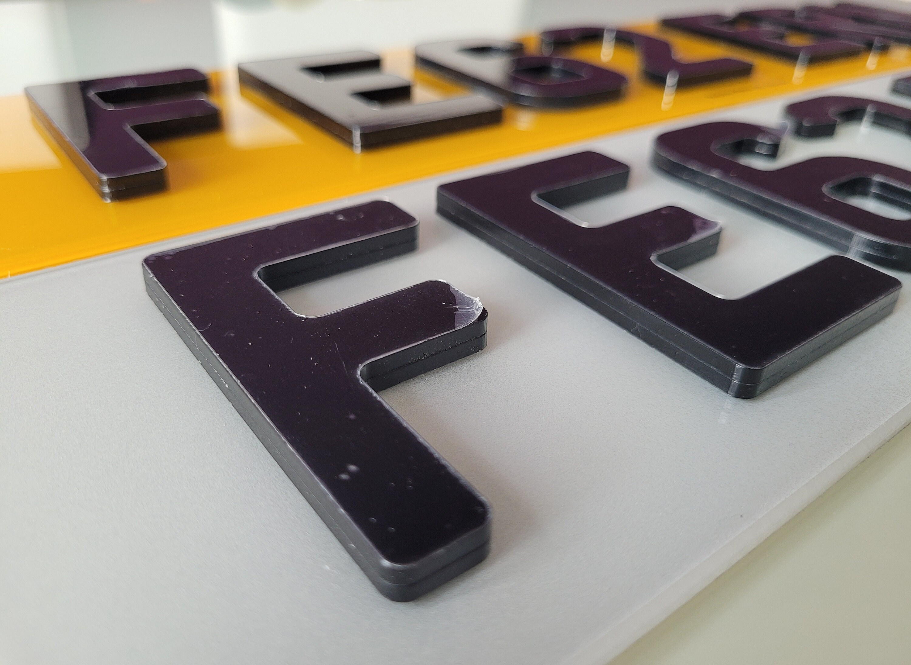 6mm Black 4D Laser Cut Car Number Plates - Etsy UK